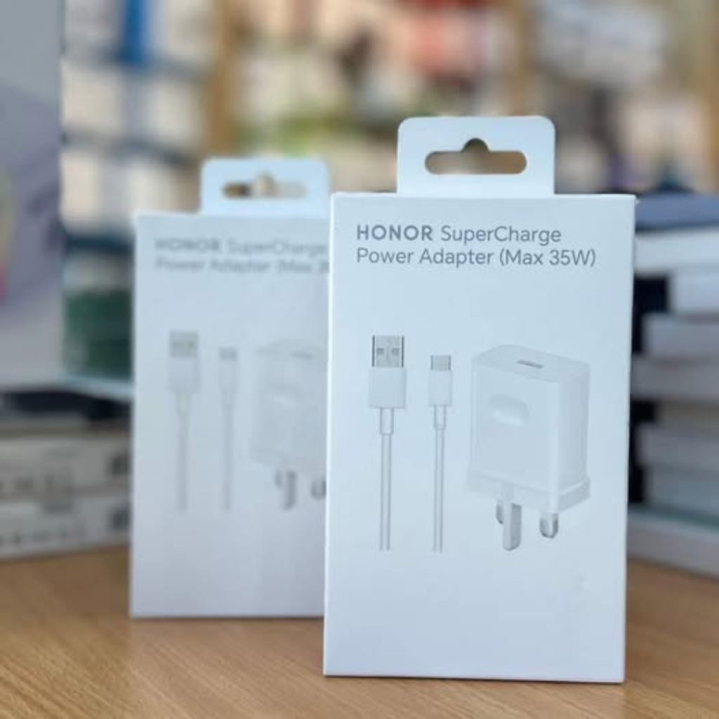 HONOR SuperCharge UK 3 Pin Power Adapter (Max 35W) with USB to Type-C Cable